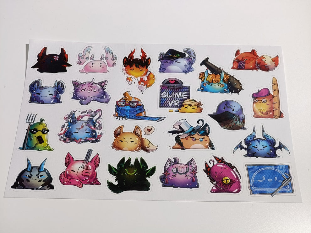 SlimeVR Sticker Sheet Second Edition